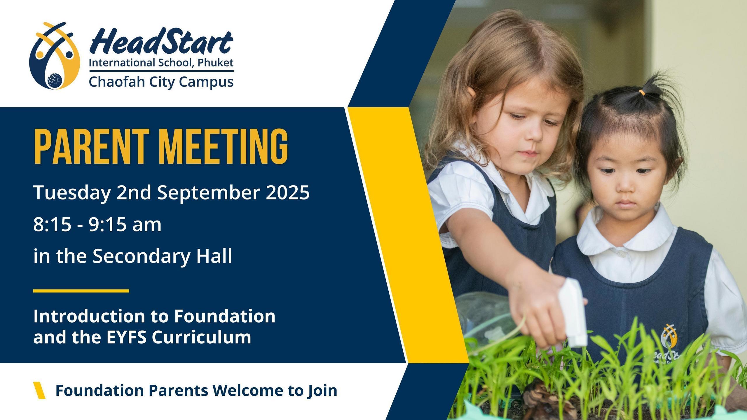 Introduction to Foundation and the EYFS Curriculum Parent Meeting 2025 ...